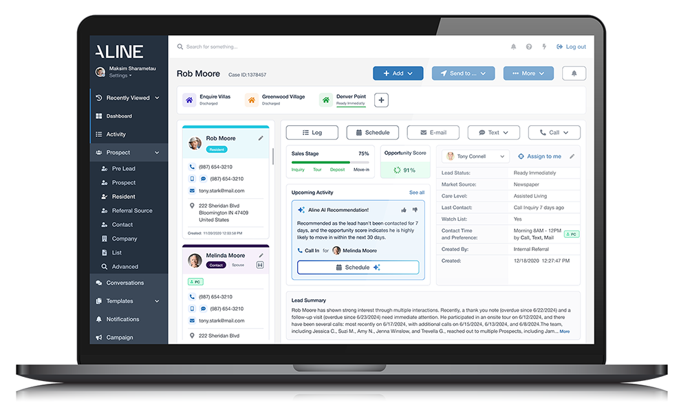 Senior Living Software | Aline
